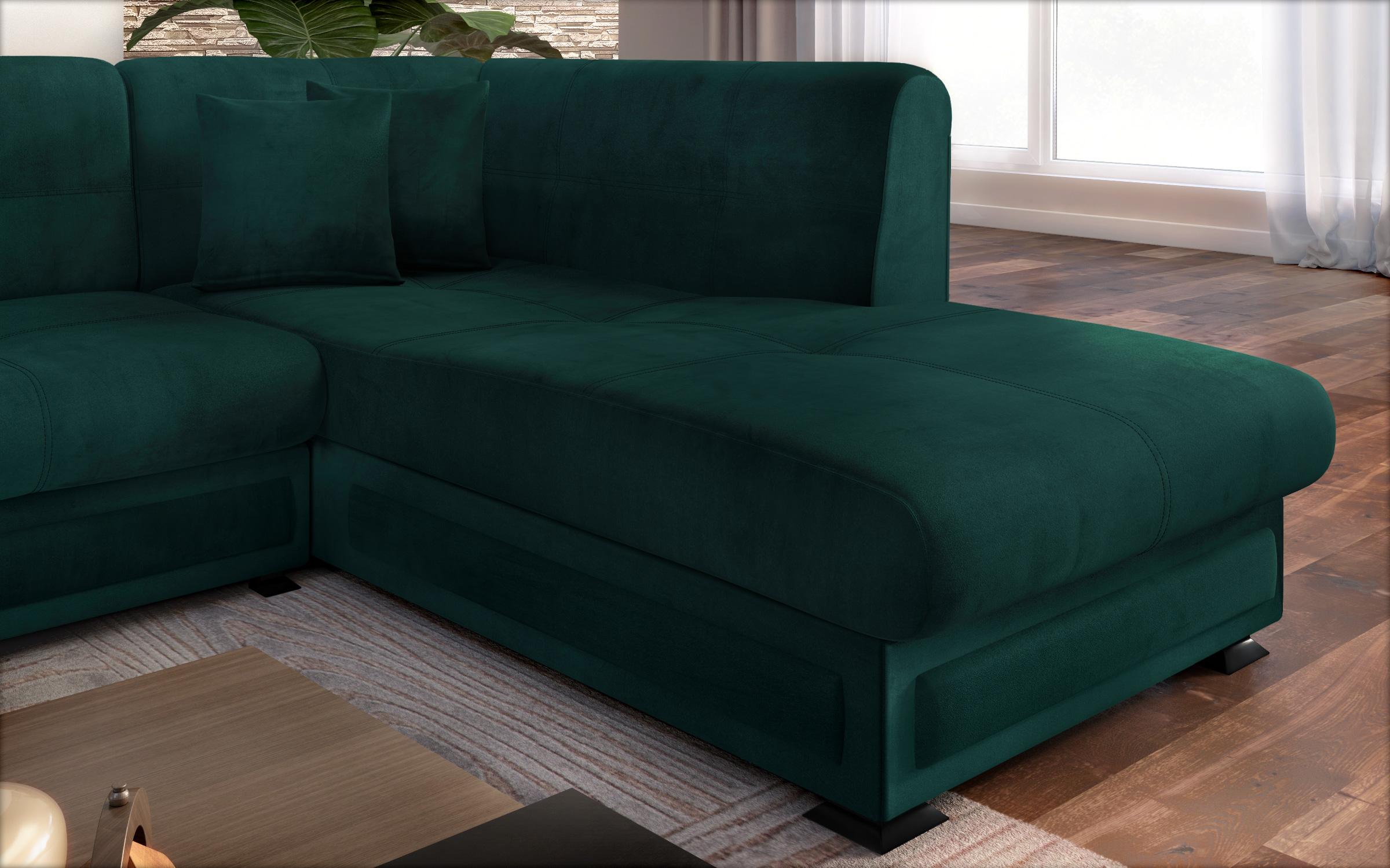 Extendable sofa Princess II + click clack mechanism, Princess ΙΙ, green ...