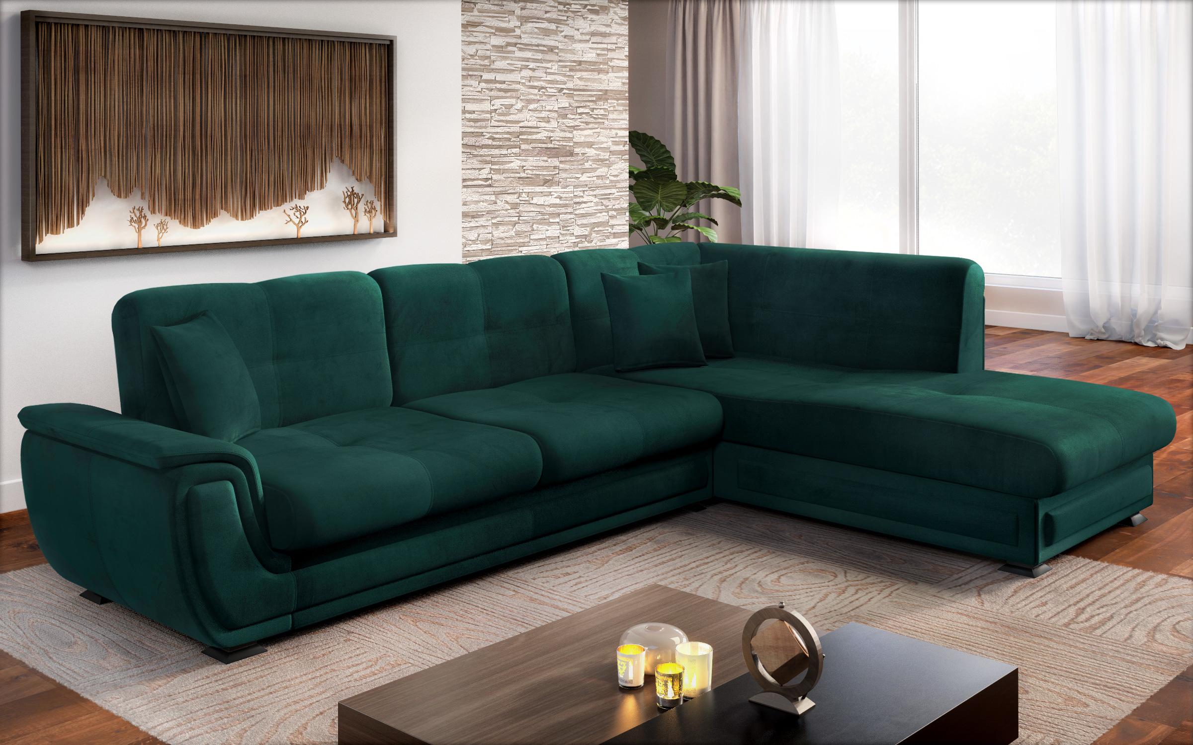 Extendable sofa Princess II + click clack mechanism, Princess ΙΙ, green ...
