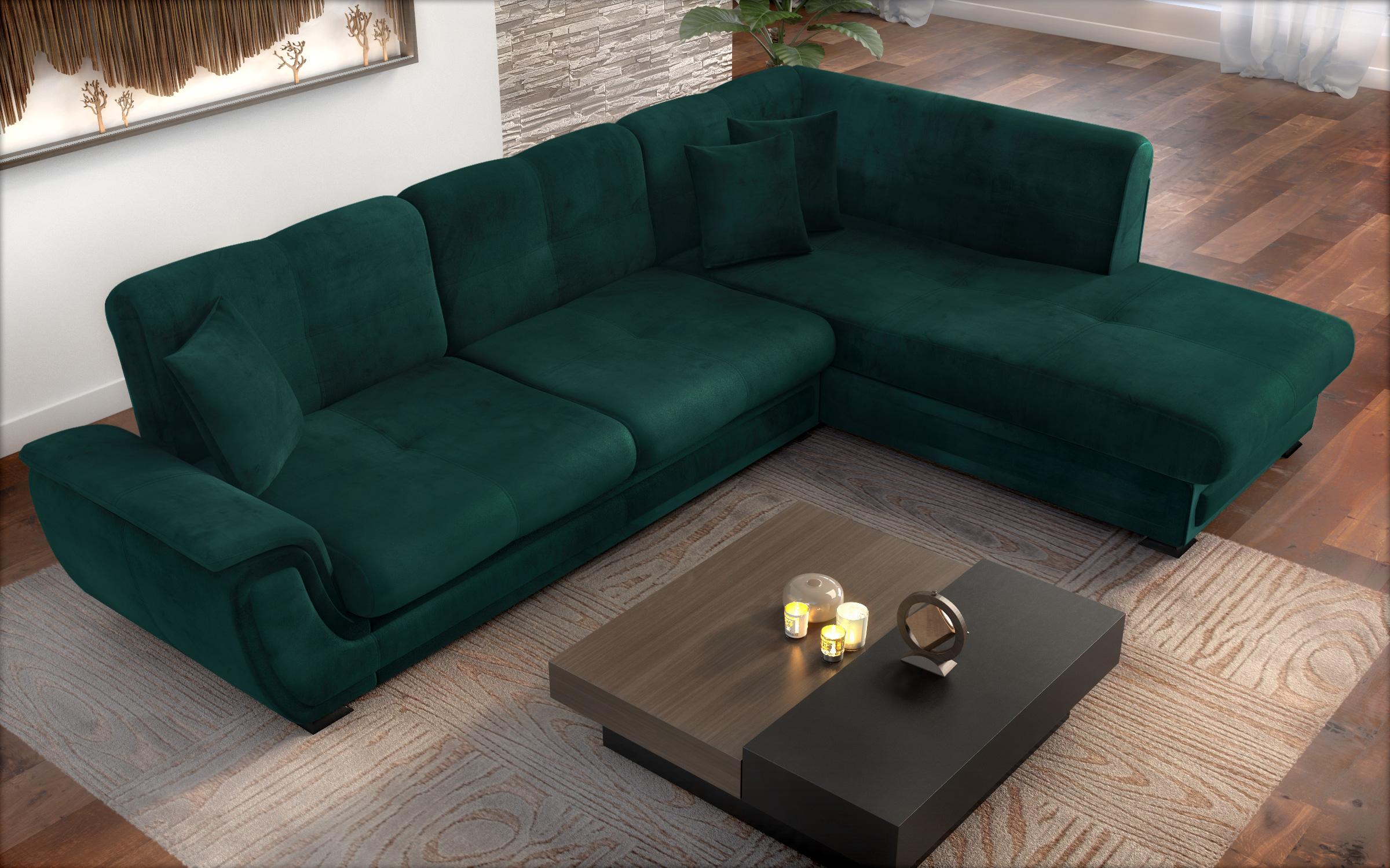 Extendable sofa Princess II + click clack mechanism, Princess ΙΙ, green ...